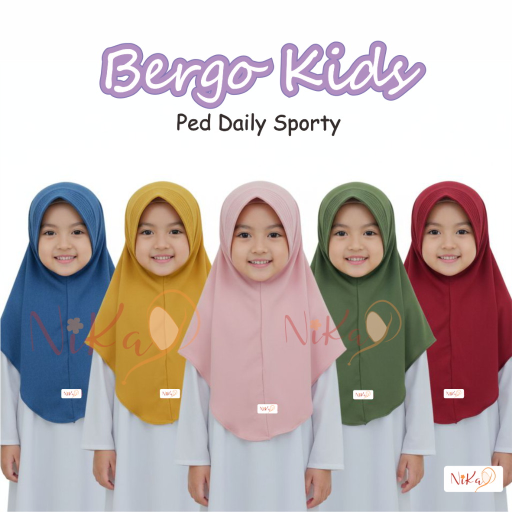 Jual JILBAB BERGO ANAK SEKOLAH USIA 3-9TH COCOK UNTUK PAUD TK SD ...