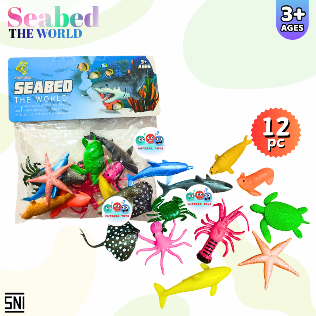 Jual MM Mainan Binatang Marine World Seabed Animal Paradise 12 pcs ...