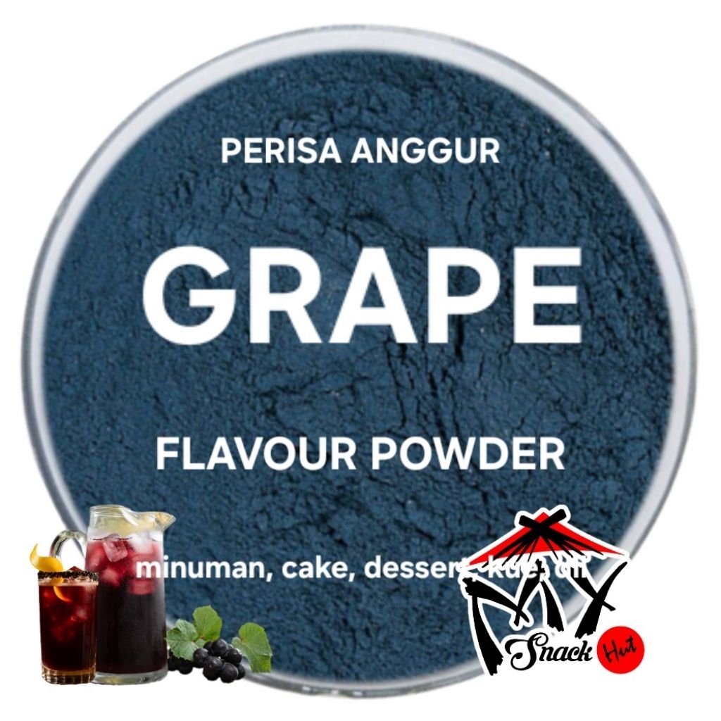 Jual GRAPE FLAVOUR POWDER 50GR BUBUK PERISA ANGGUR ES KRIM ICE CREAM ...