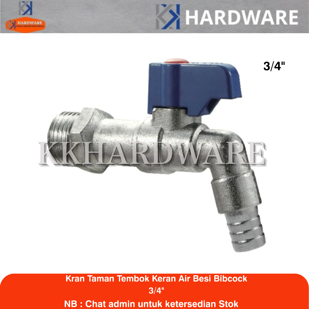 Jual kran air tembok kamar mandi stainless drat 3/4 kran air | Shopee ...