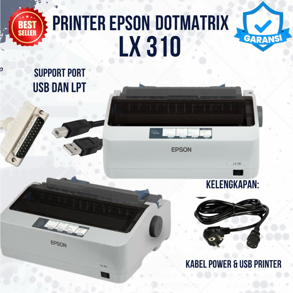 Jual PRINTER DOTMATRIKS EPSON LX 310 PRINTER NOTA/PRINTER SURAT JALAN ...