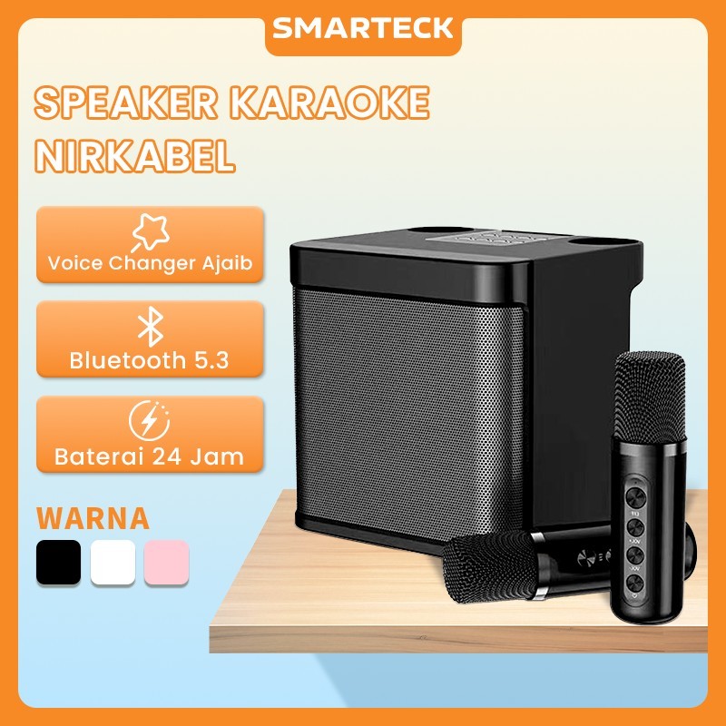 Jual Smarteck Speaker SK04 Bluetooth Karaoke 2Mic Full Bass Subwoofer ...