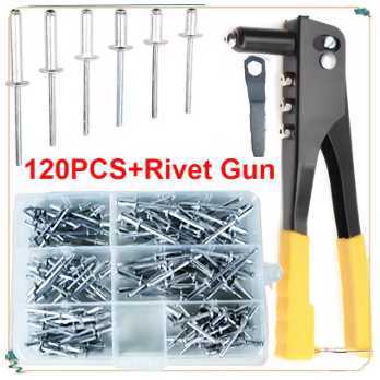Jual Baut Rivet Universal Blind Rivets Tool Set with Gun 120 PCS - XM20 ...