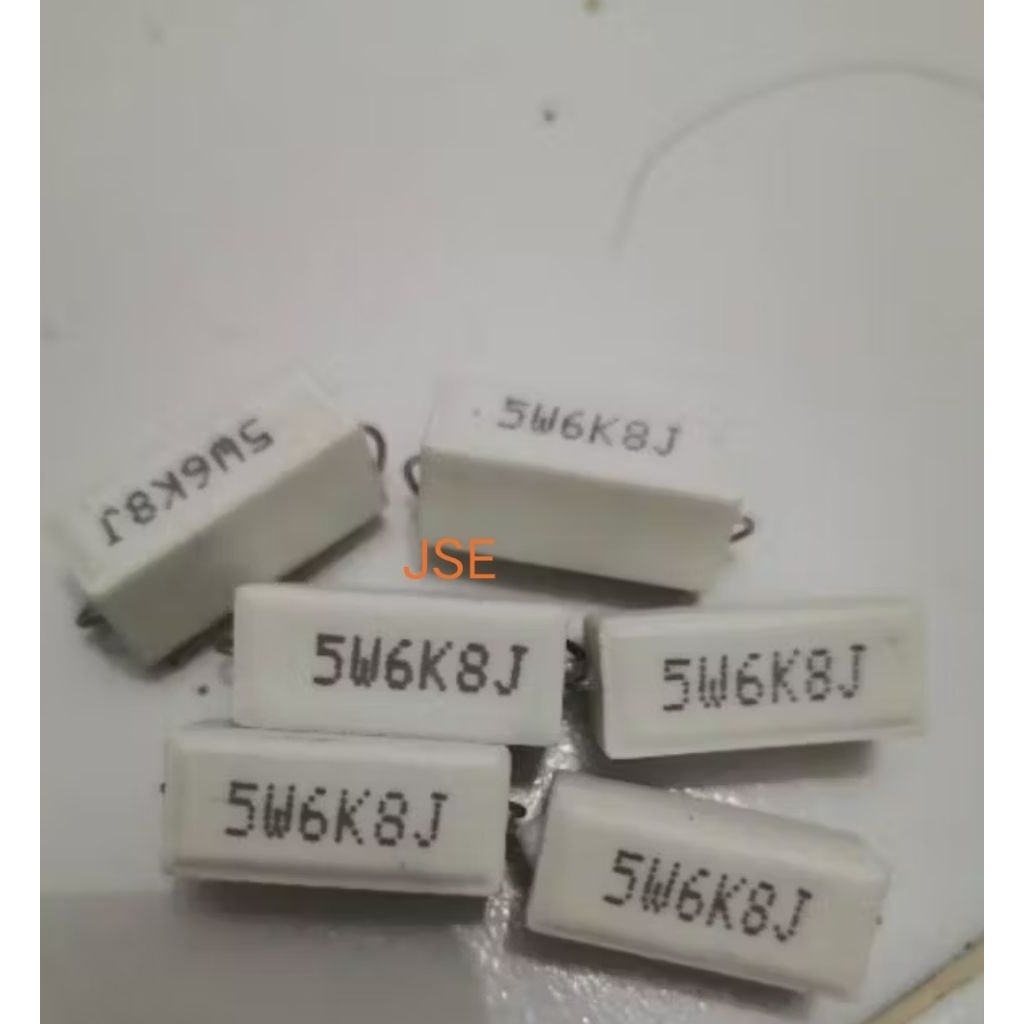 Jual RESISTOR KAPUR 5 WATT 6K8 OHM PER 10 PCS | Shopee Indonesia