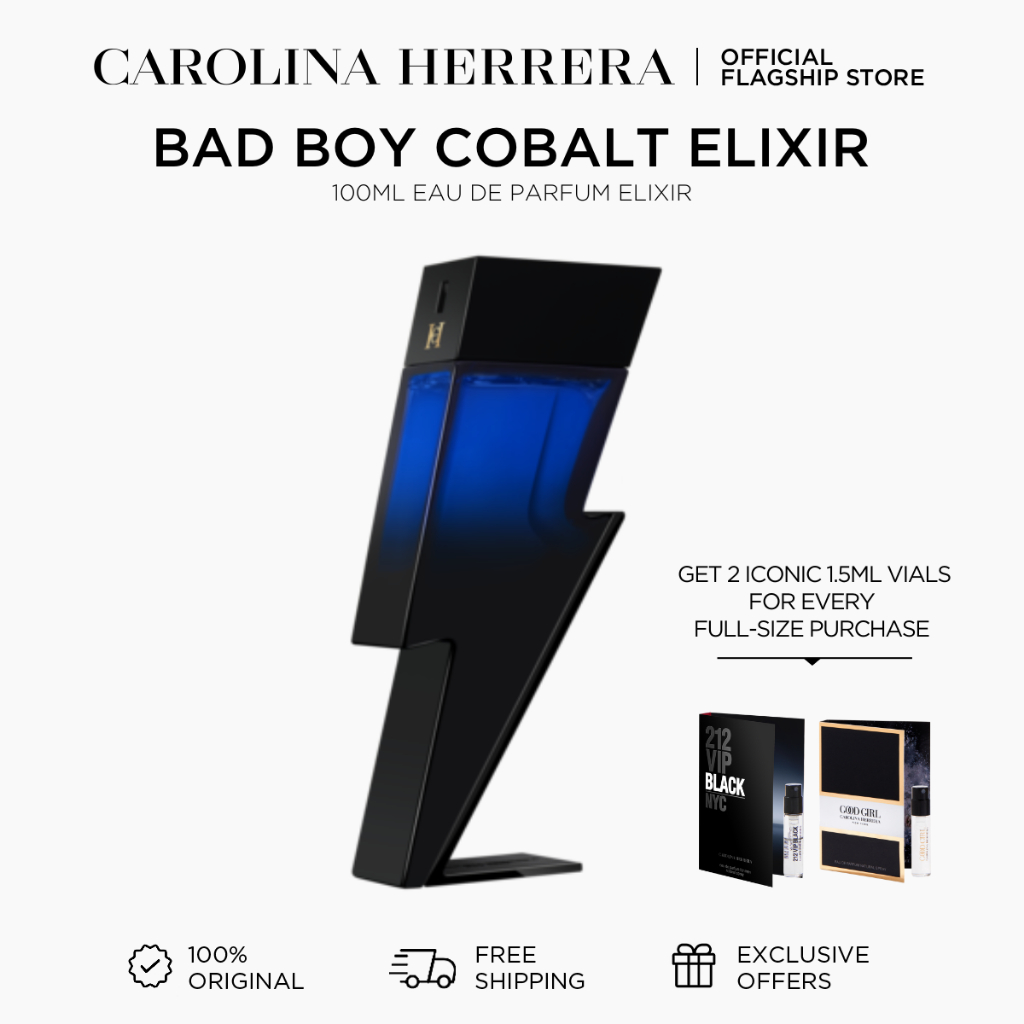 Jual Carolina Herrera Bad Boy Cobalt Elixir EDP 100ml (Parfum Pria ...