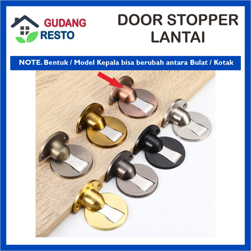 Jual Door Stop Magnet Stopper Penahan Pintu Pengaman Baut Tempel Bulat ...