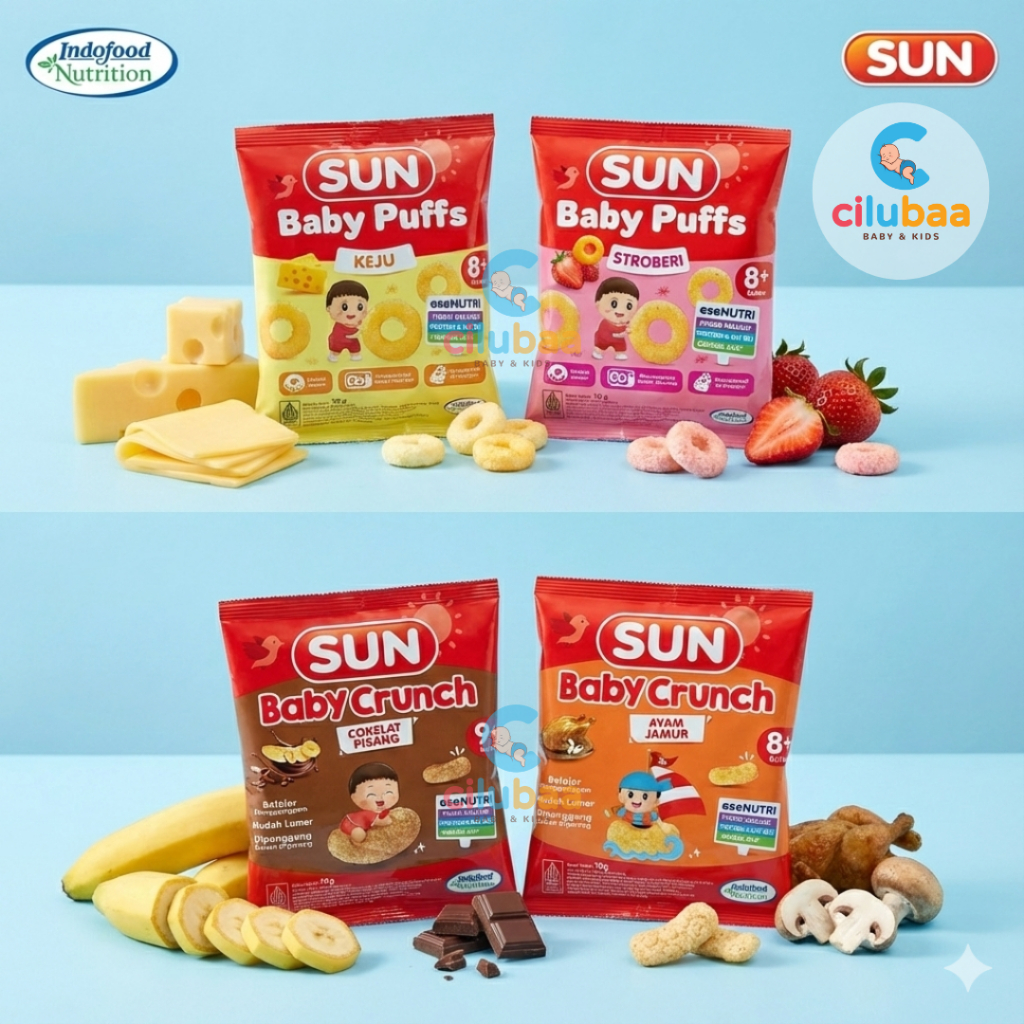 Jual SUN Baby Puff Cemilan Snack Bayi Anak 10gr 8+ cemilan anak snack ...