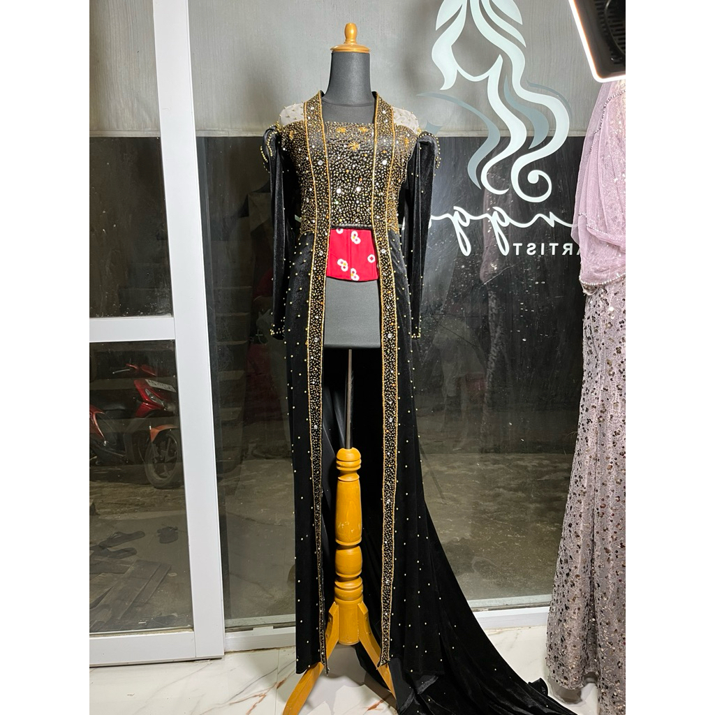 Jual gaun bludru hitam | Shopee Indonesia