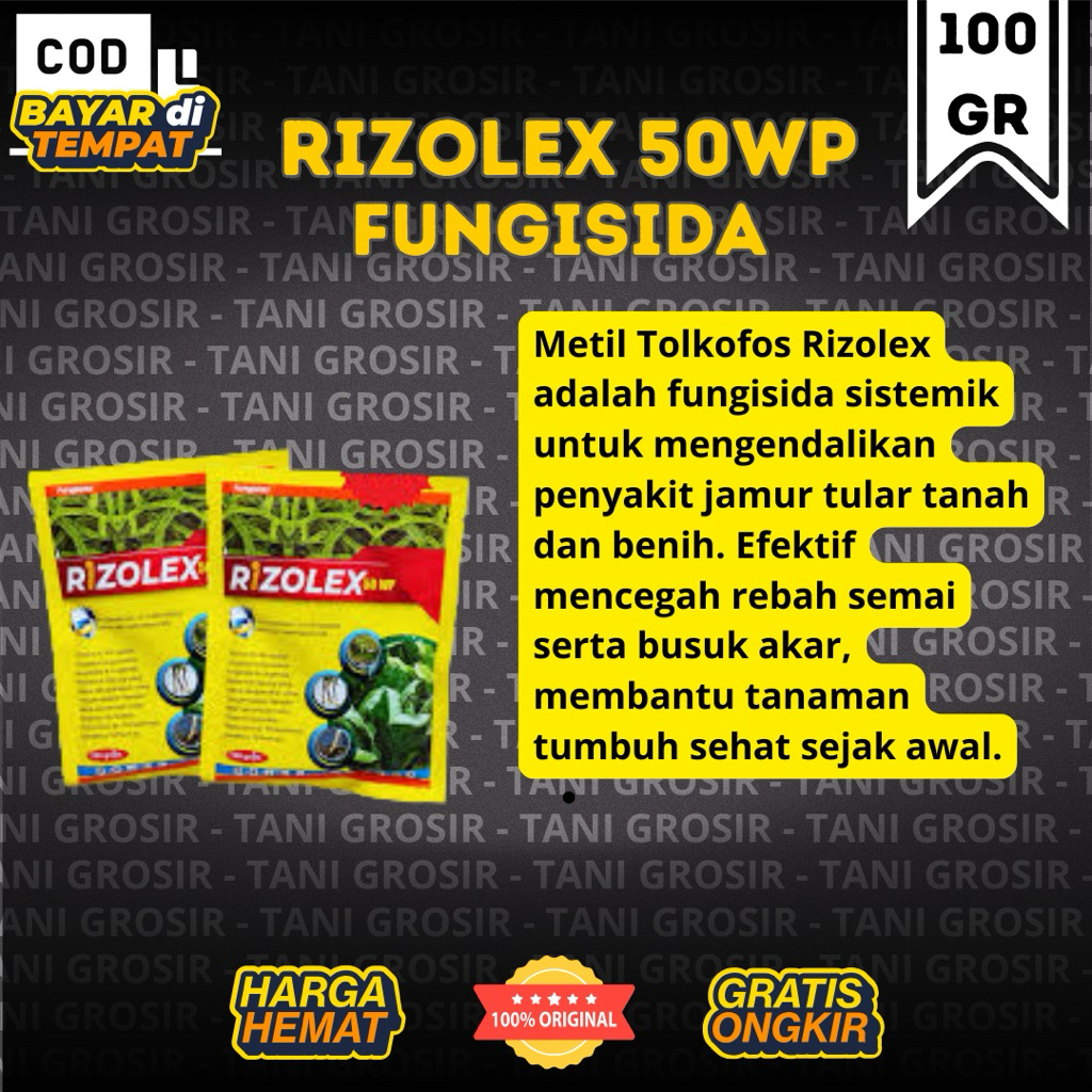 Jual Rizolex 50WP 100gr Metil Tolkofos Fungisida Sistemik Pengendali ...