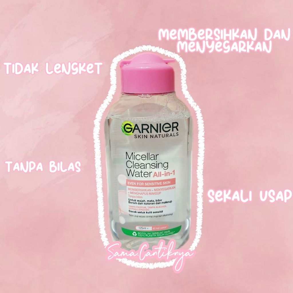 Jual Garnier Micellar Cleansing Water All-in-1 (Pink) – 125ml | Shopee ...