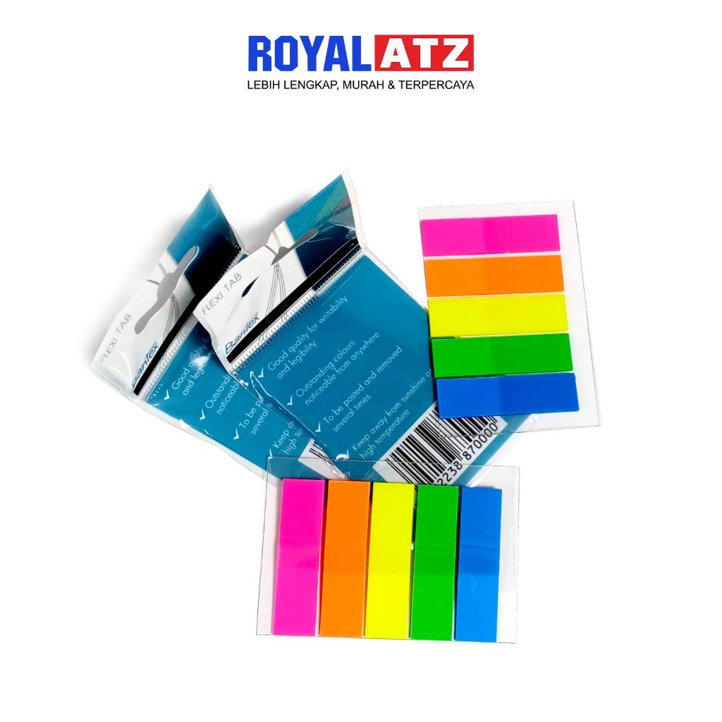 Jual Bantex Flexi Tab 5 Neon 12×45 mm (8870 00) Pembatas Dokumen Sticky ...