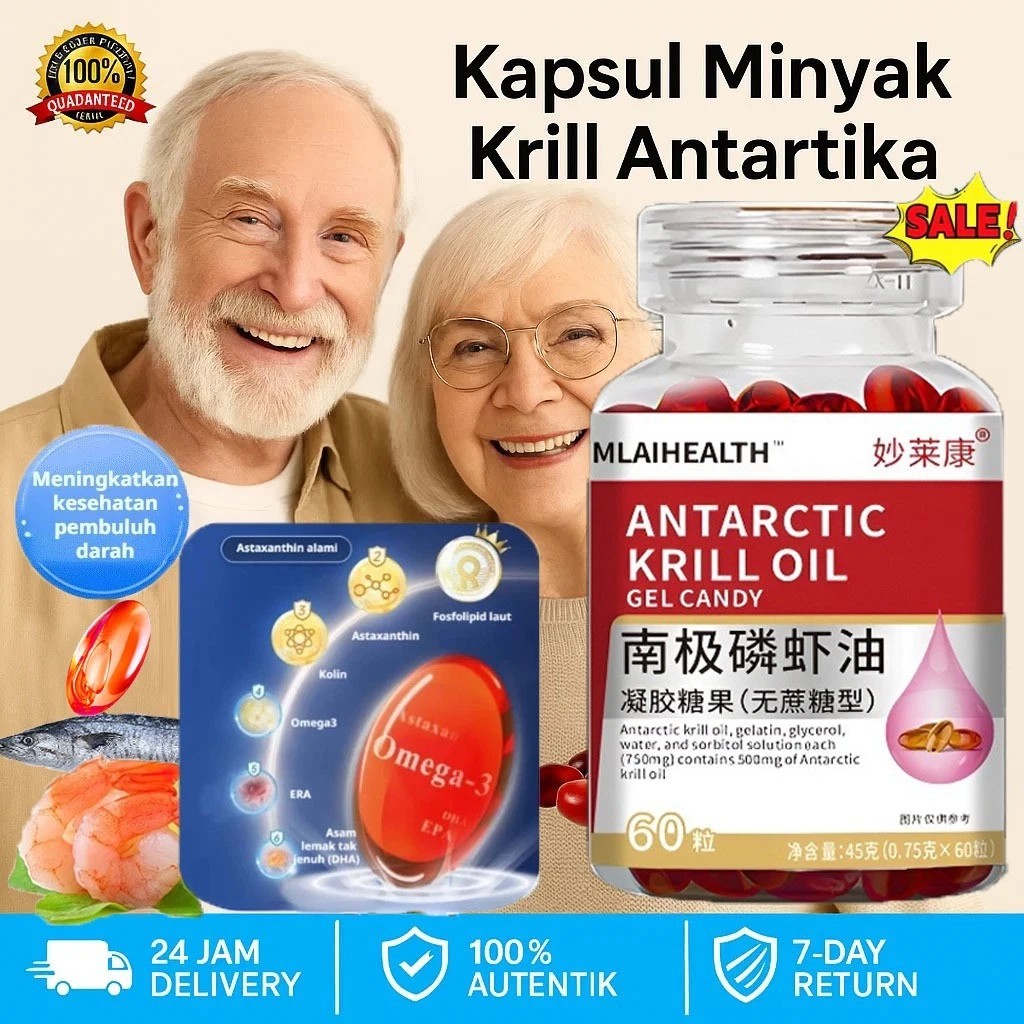Jual [100% Asli ]Minyak Krill Antartika 1000mg 60 Kapsul Antarctic ...