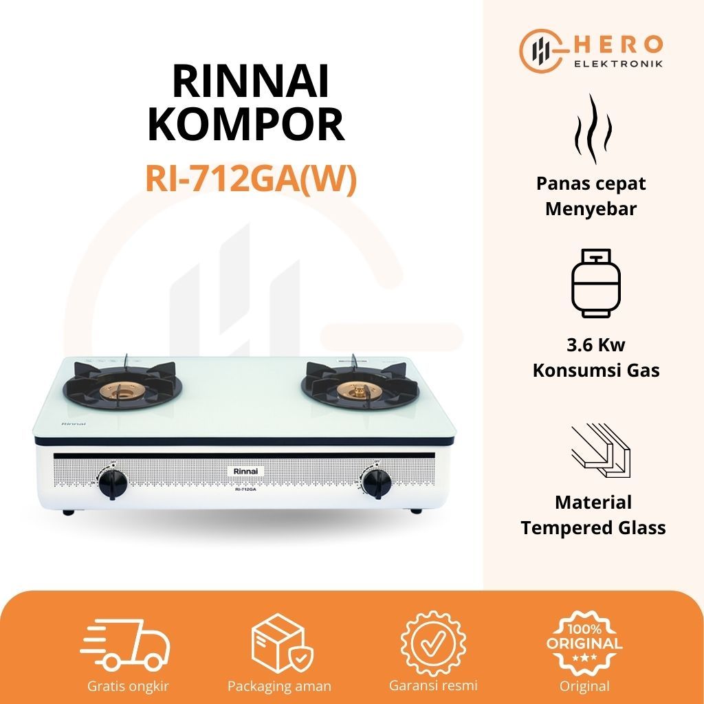 Jual Kompor Rinnai RI 712 GA W Putih Original | Shopee Indonesia