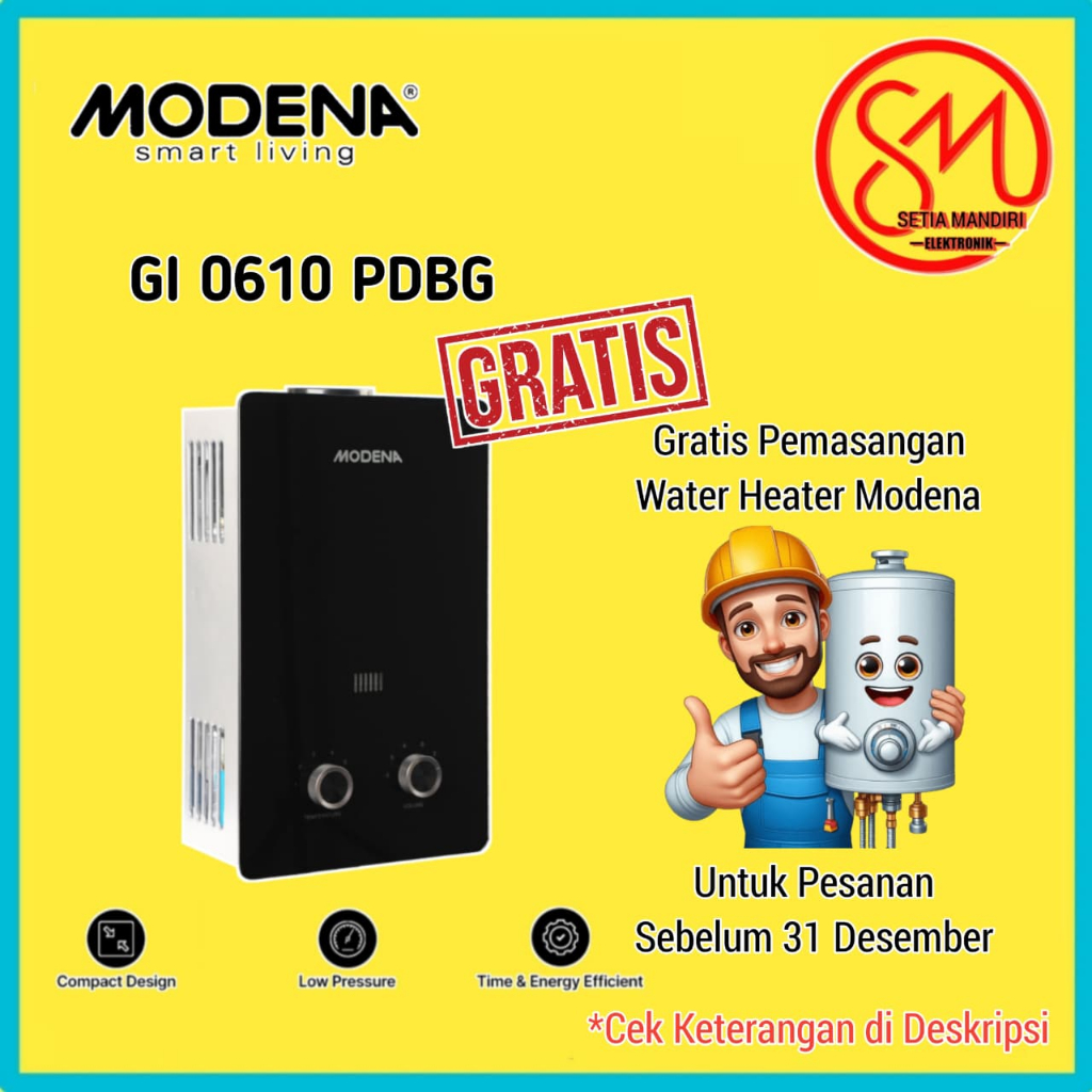 Jual Modena Gas Instant Water Heater - GI 0610 PDBG | Shopee Indonesia