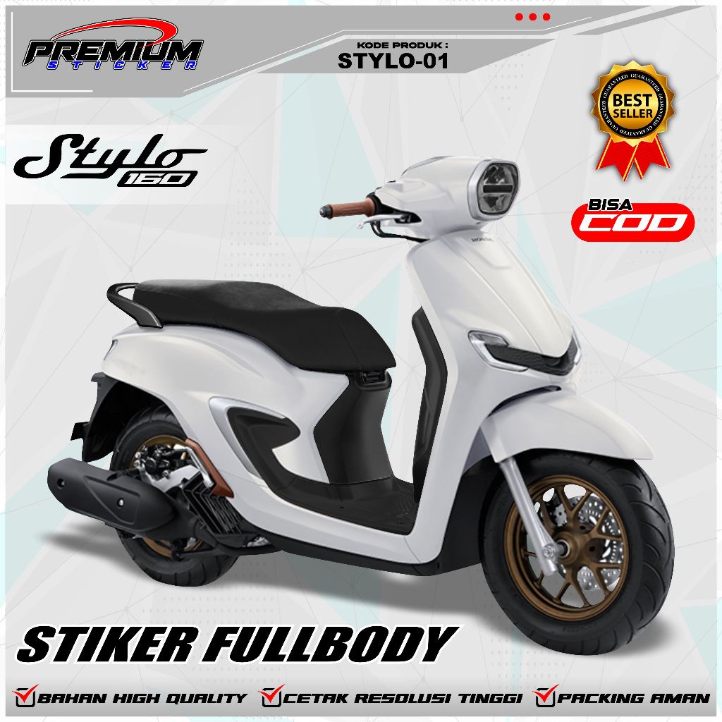 Jual STIKER DECAL MOTOR HONDA STYLO 160 FULLBODY STICKER / DESAIN POLOS ...