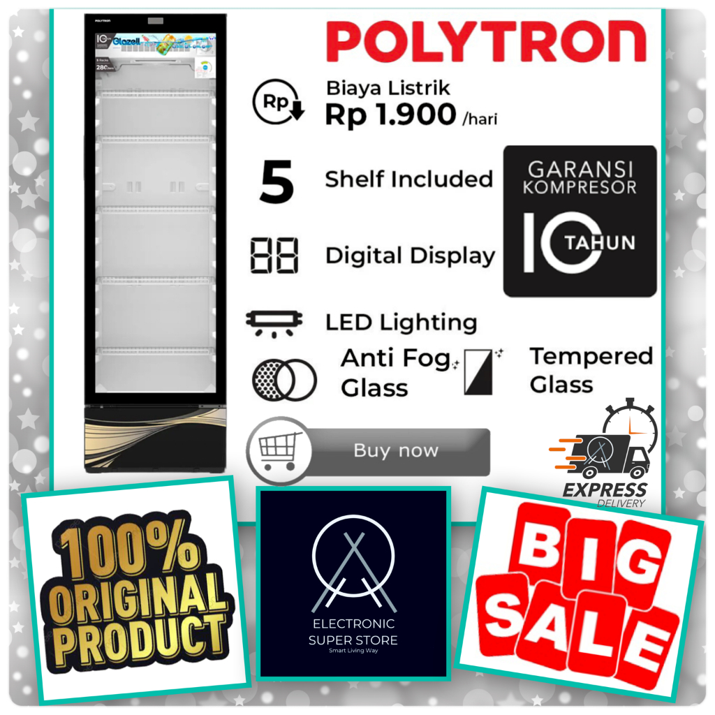Jual POLYTRON SHOWCASE SCN-288 SCN288 SCN 288 SUPER LOW WATT 280L ...
