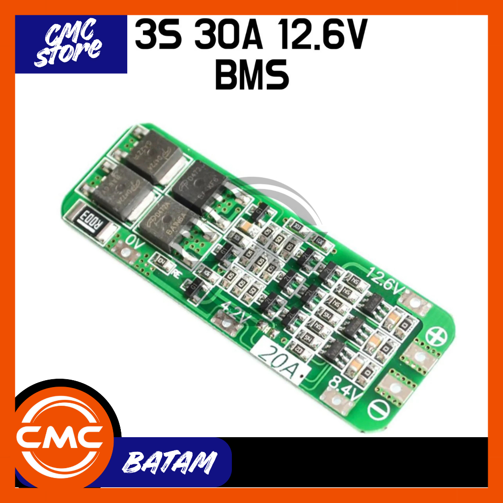 Jual 3S 12.6V Charger BMS Protection 20A – Modul Proteksi Baterai Li ...