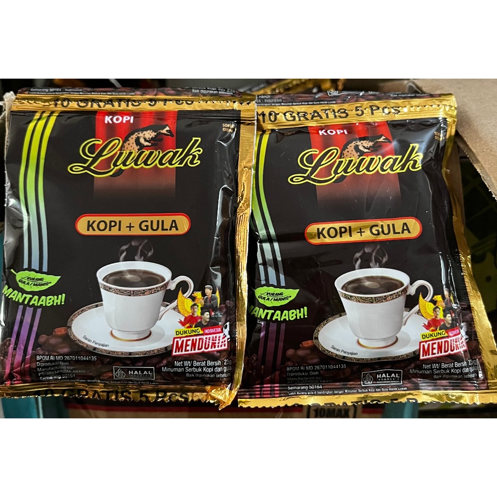 Jual KOPI LUWAK HITAM + GULA (1 Renteng isi 15 Sachet) | Shopee Indonesia