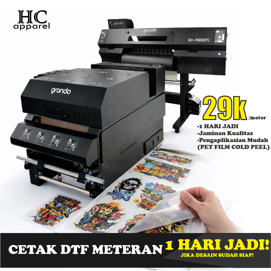 Jual Stiker Baju DTF 1 HARI JADI SAME DAY Sablon Setrika DTF Nama CM ...