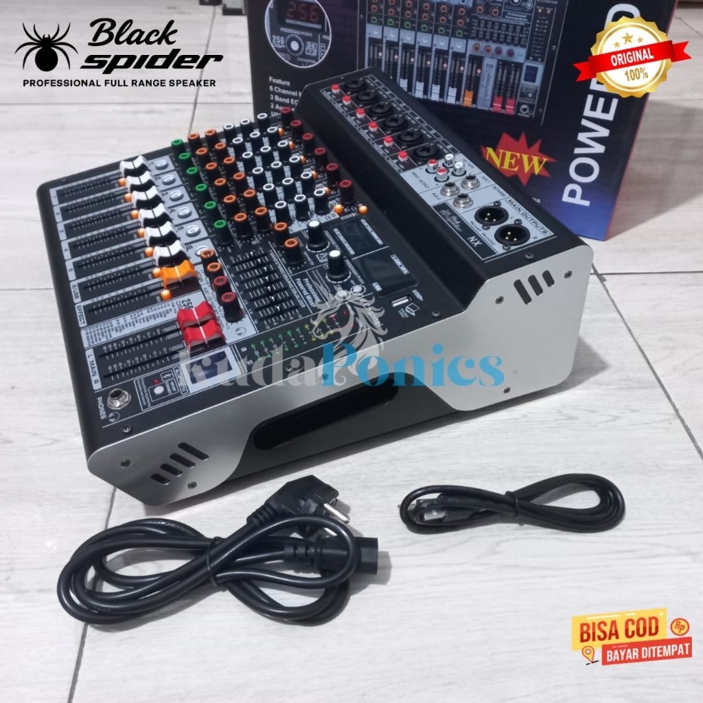 Jual Power Mixer Black Spider NX 6 - Audio Mixer 6 Channel NX-6 ...