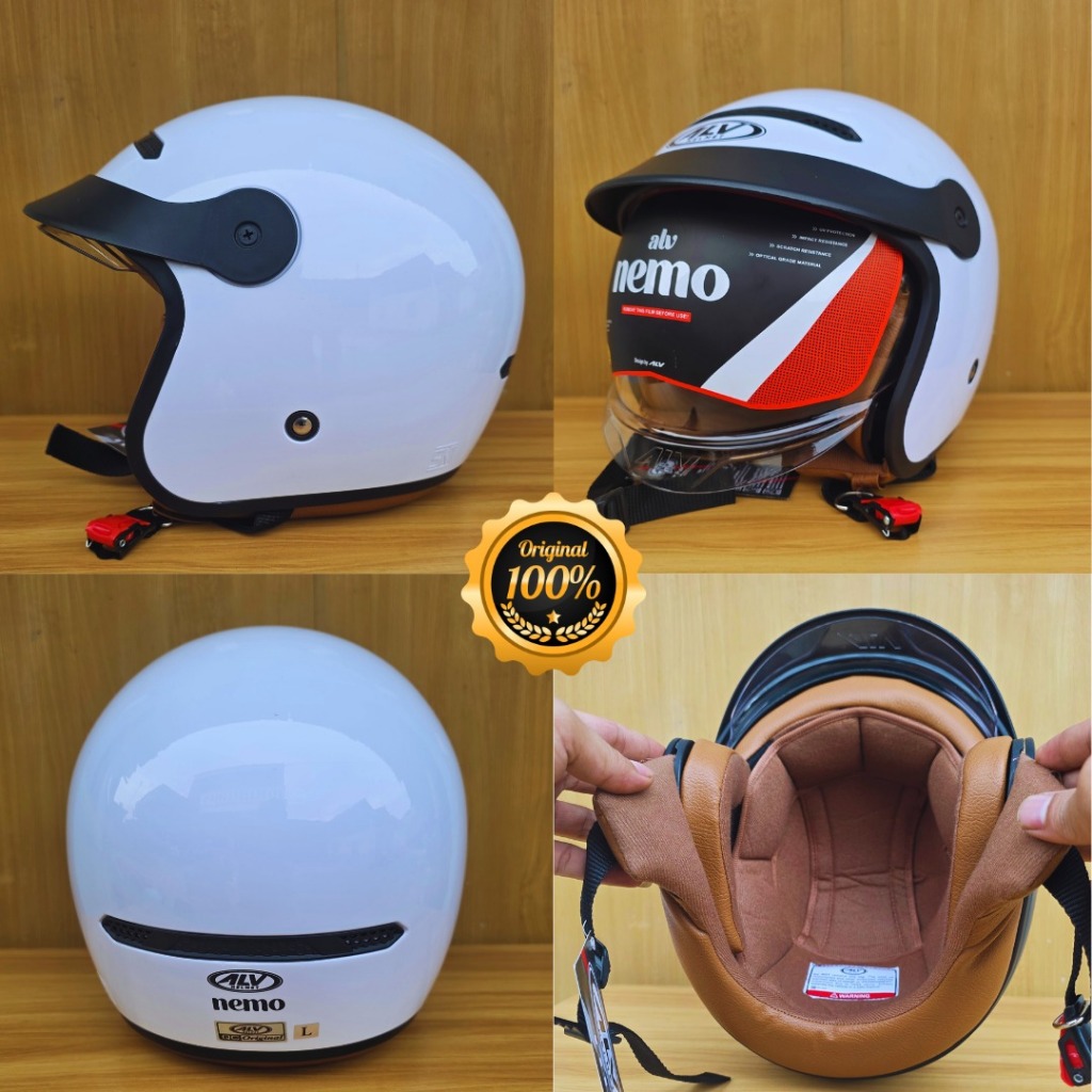 Jual Helm ALV NEMO Helm Bogo Retro Fino Inner Visor dengan Desain ...