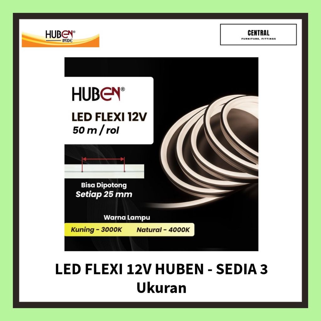 Jual Lampu LED Flexi HUBEN 12V - Lampu Flexible LED Meteran | Shopee ...