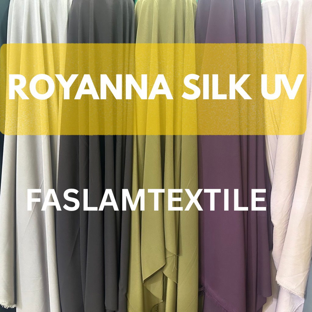 Jual Kain Royanna Silk Anti UV {harga per 0,5m} | Shopee Indonesia