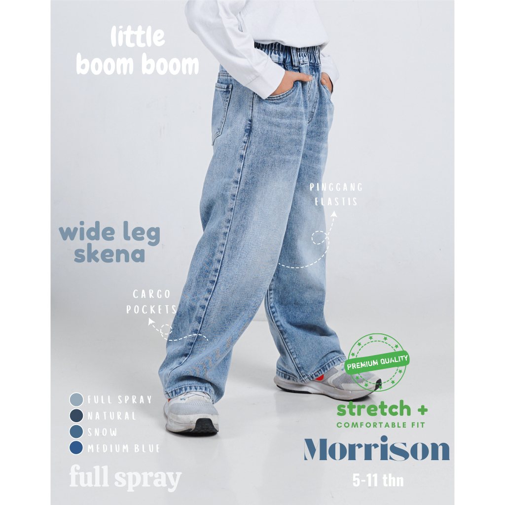 Jual LITTLE BOOM BOOM - Celana Panjang Skena Jeans Anak Laki Laki Wide ...