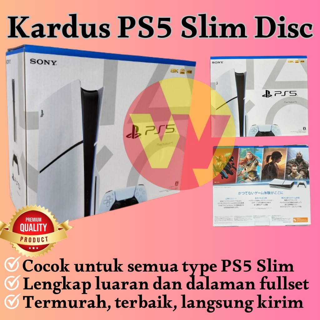 Jual DUS PLAYSTATION 5 SLIM DISC BOX PS5 LUAR DAN DALAM FULLSET KARDUS ...