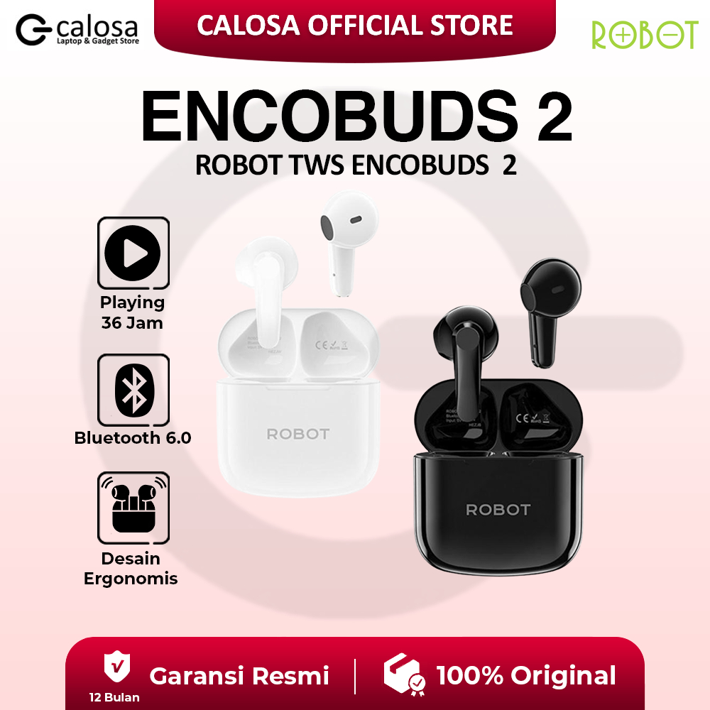 Jual ROBOT TWS Enco Buds ENCOBUDS 2 Headset Wireless Bluetooth 6.0 ...