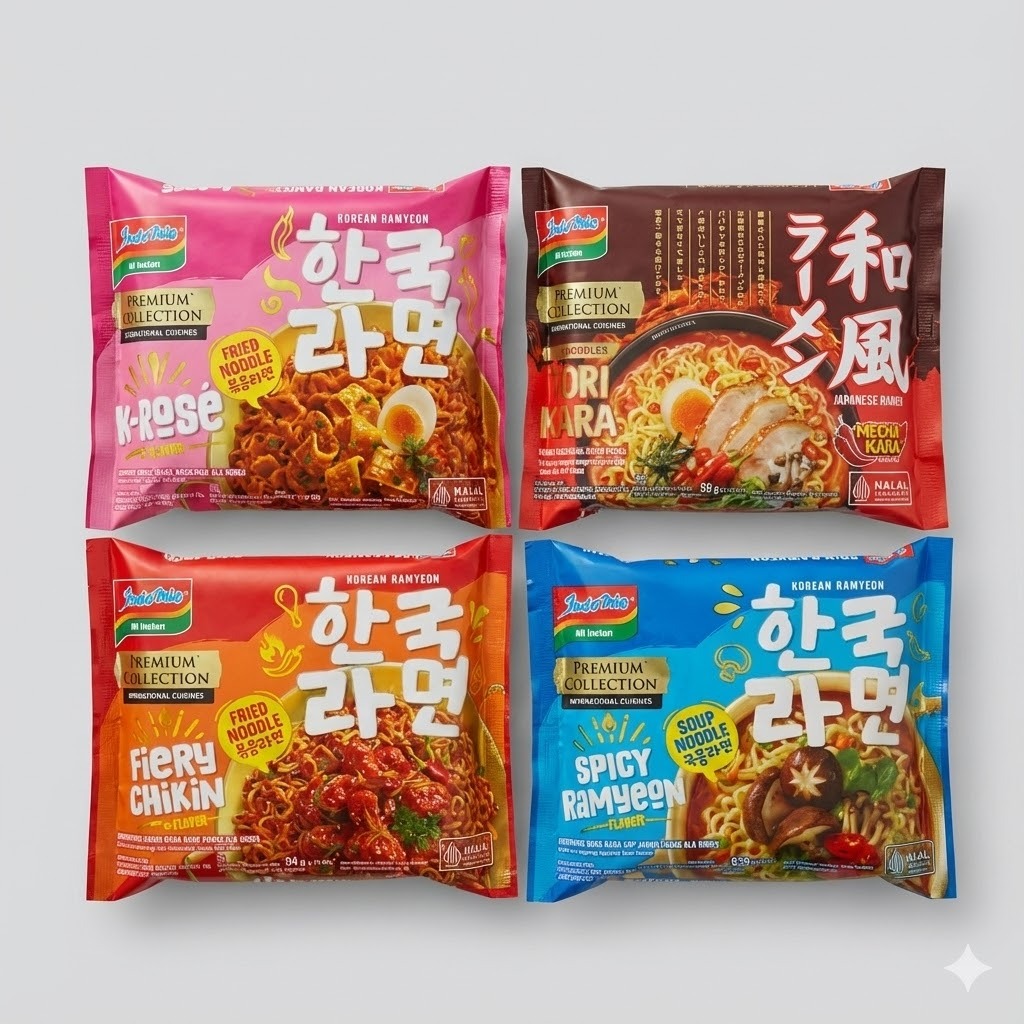 Jual 3pcs Mi Instan rasa Korean Rose, Tori Kara, Fiery Chikin, Spicy ...