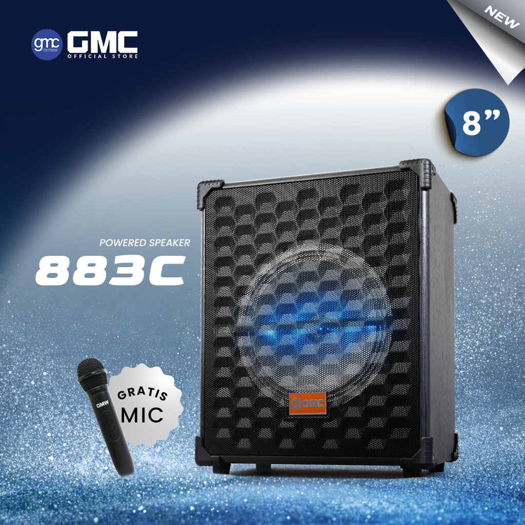 Jual GMC Speaker 883C – Bluetooth Karaoke 8" 85W, Suara & Bass Mantap ...