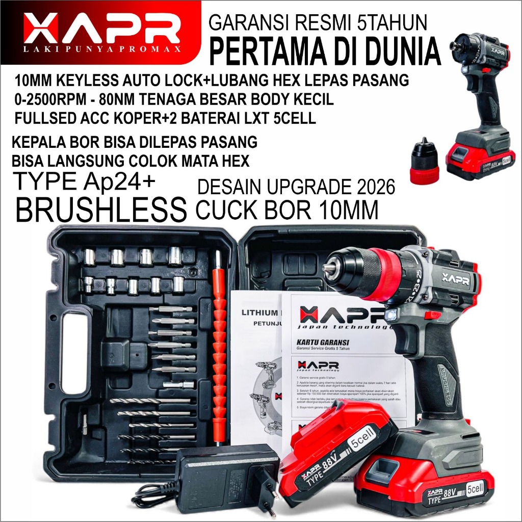 Jual APR AP24+ BOR BATERAI BRUSHLESS 88V LXT GARANSI RESMI 5THN Bor ...