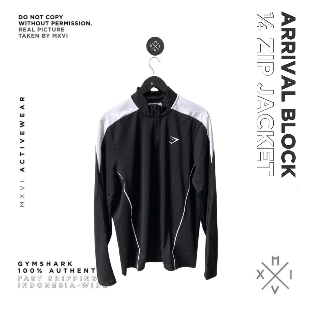 Jual Gymshark Arrival Block 1/4 Zip Jacket Men's | Shopee Indonesia