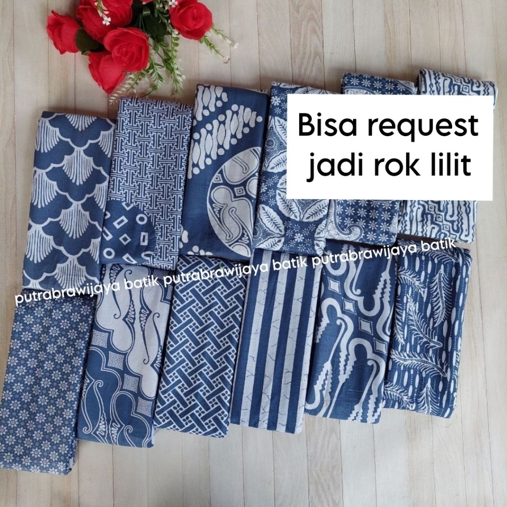 Jual Ad Kain Batik Coupe set Embos Indigo Seragam Batik Nikahan Kain ...