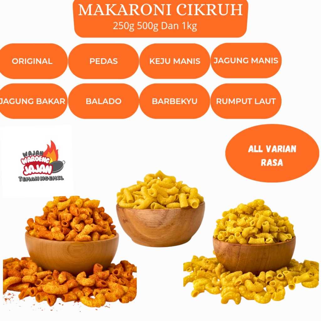 Jual Makaroni Cikruh 250 gram 500 Gram Dan 1 Kg Gurih Extra Daun Jeruk ...