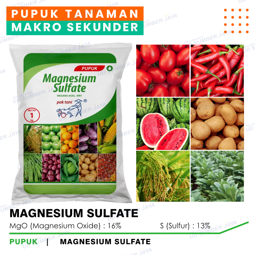 Jual Pak Tani Magnesium Sulfate Pupuk Makro Sekunder 16% Magnesium & 13 ...