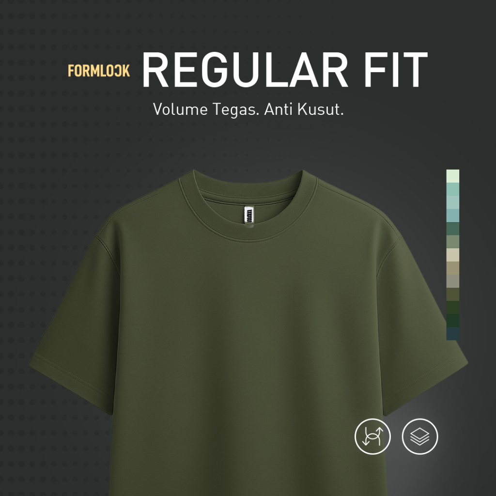 Jual No Void Minds FORMLOCK Regular Fit T-Shirt | Green Shades | Basil ...