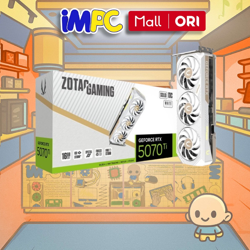 Jual ZOTAC GAMING GeForce RTX 5070 Ti 16GB SOLID CORE OC White | Shopee ...