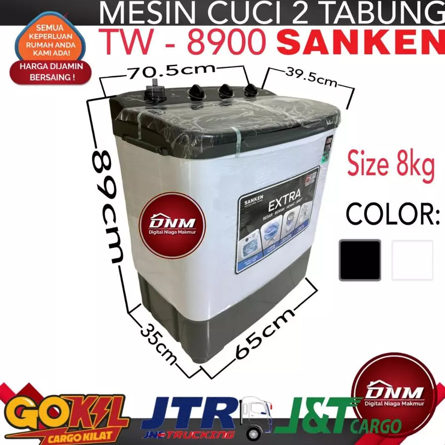 Jual MESIN CUCI SANKEN TW 8900 BK 8KG 2 TABUNG TW8900BK X-TOR | Shopee ...
