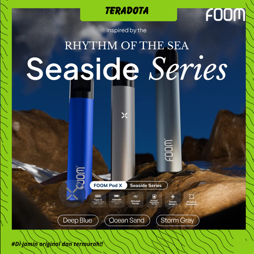 Jual FOOM POD X STARTER KIT SEASIDE SERIES POD KIT DEVICE BY FOOM 100% ...