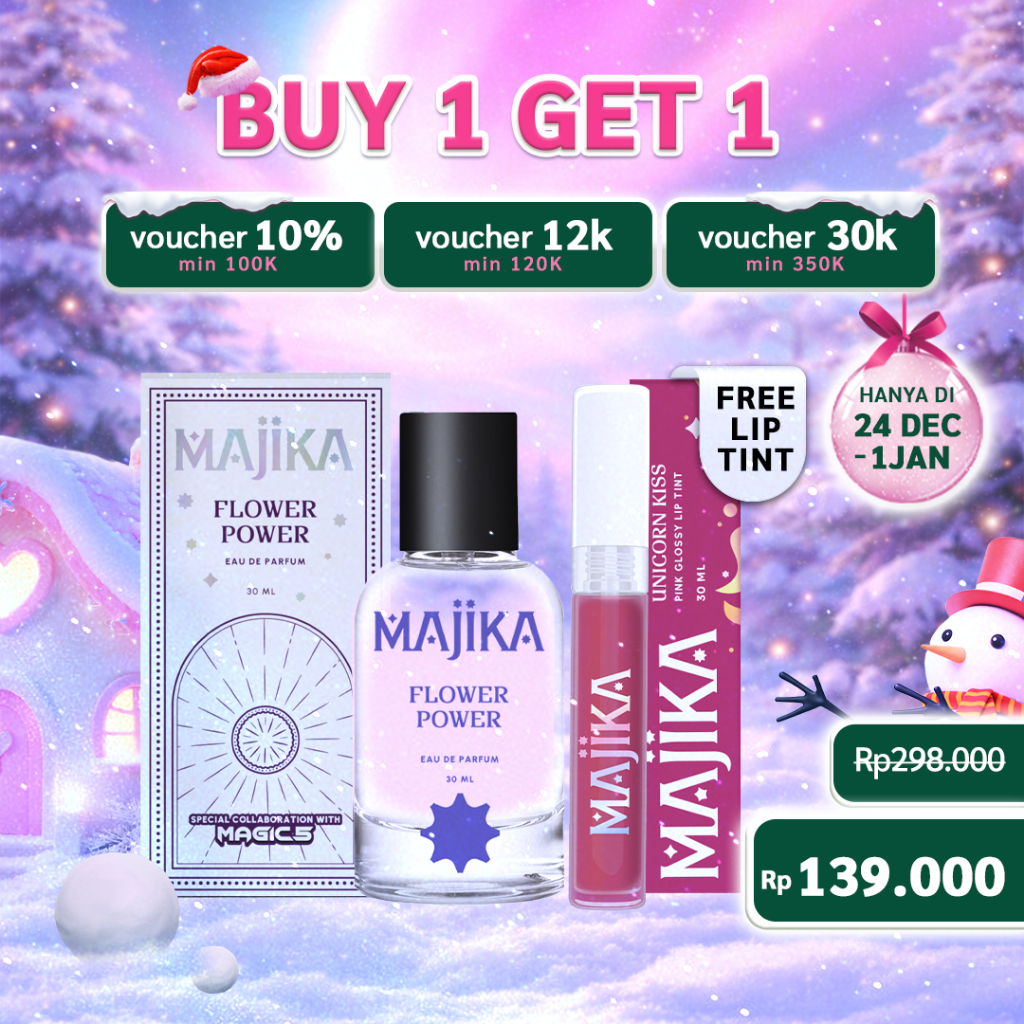 Jual [MAGIC 5 x MAJIKA Blind Box] FLOWER POWER Eau de Parfum FREE Lip ...