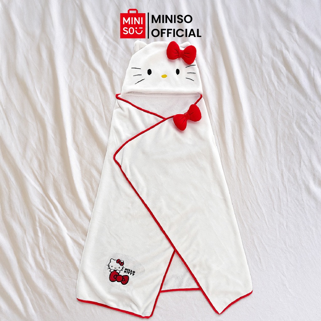 Jual MINISO X Hello Kitty Classic Series Thicker Blanket with Hood ...