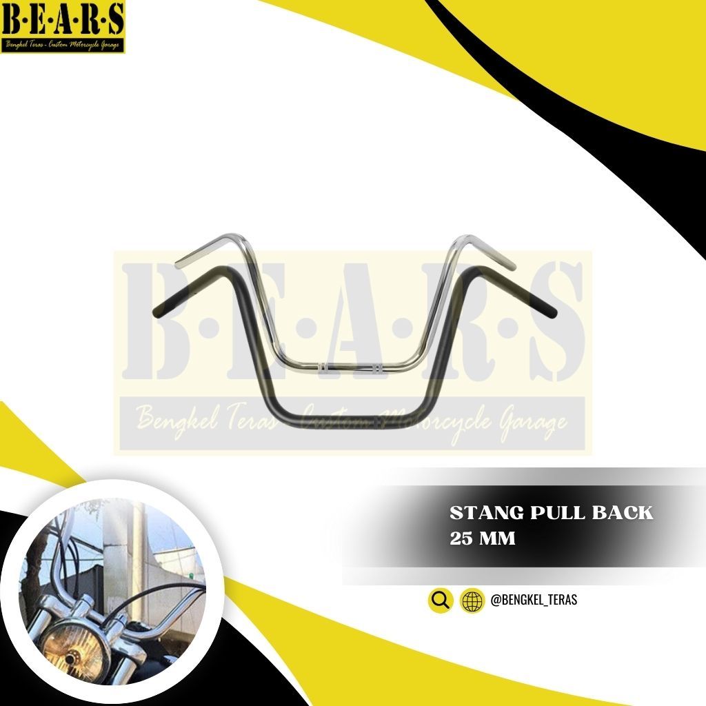 Jual Stang Motor 1 Inch / 25 mm Custom Pull Back British Harley Benelli ...