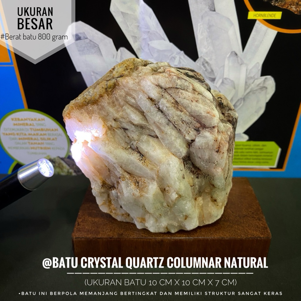 Jual Bongkahan Batu Crystal Columnar Quartz L62 atau Batu Kristal ...