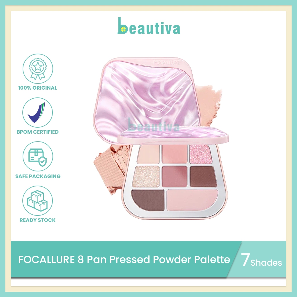 Jual FOCALLURE 8 Pan Pressed Powder Eyeshadow Palette | Shopee Indonesia