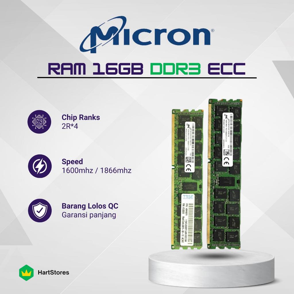 Jual RAM DDR3 ECC 16GB MICRON PC3L-12800R 1600mhz RAM SERVER ECC ...