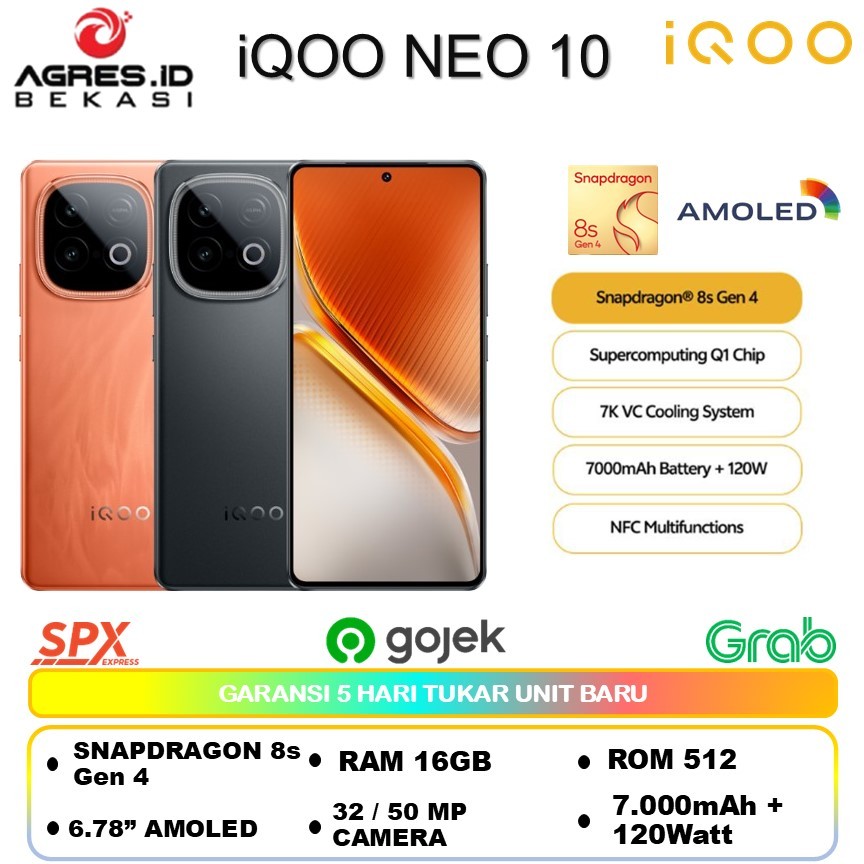 Jual IQOO Neo 10 5G (16GB+ 512GB) Snapdragon® 8s Gen 4 / 7.000mAh ...