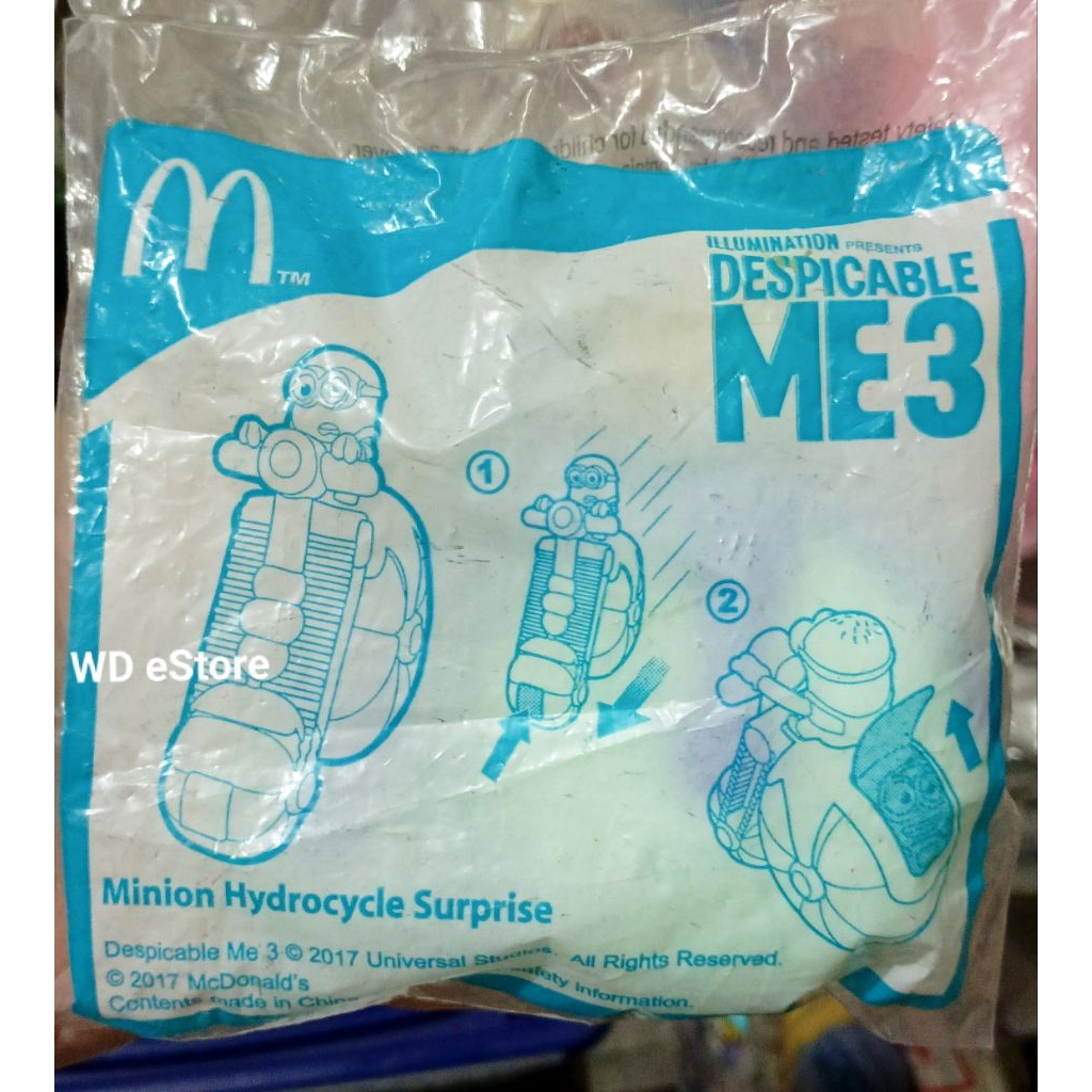 Jual McDonalds Happy Meal Toys Despicable Me 3, Minion Hydrocycle ...