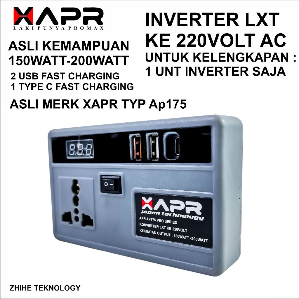 Jual Inverter genset baterai LXT ke listrik 220volt PLN AC XAPR apr ...